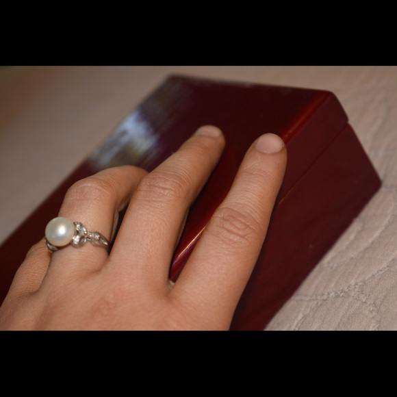 JTV | Jewelry | Authentic Pearl Diamond Sterling Silver Ring | Poshmark